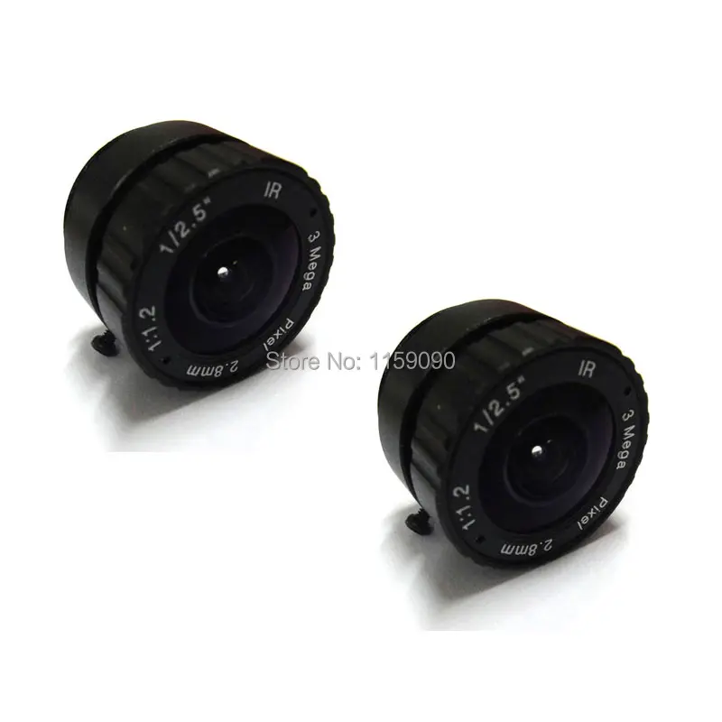 2pcs 2.8mm Cs Mount New Ir Infrared Hd 1/2.5" 3mp Fixed Iris For Ccd Ip Camera Angle Lense Cctv ...