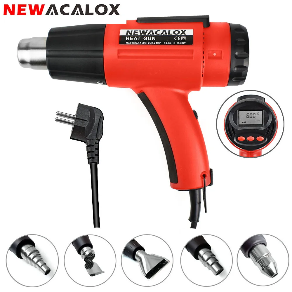 Newacalox 1500w Digital Heat Gun 220v Eu Electric Thermoregulator Lcd ...