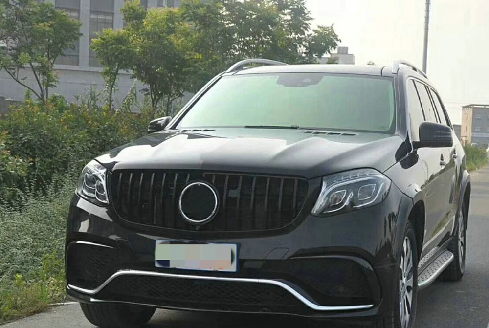 GLS class X166 Grille black Emblem Front Bumper mesh Radiator Grill For ...