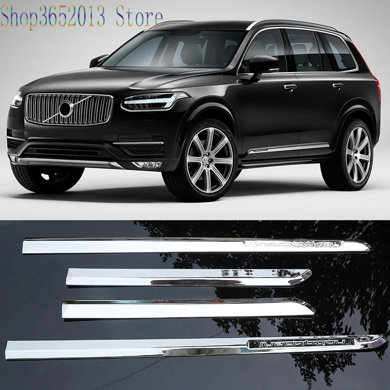 Acessórios de estilo do carro 4 pçs para volvo xc90 2016 2019 abs ...