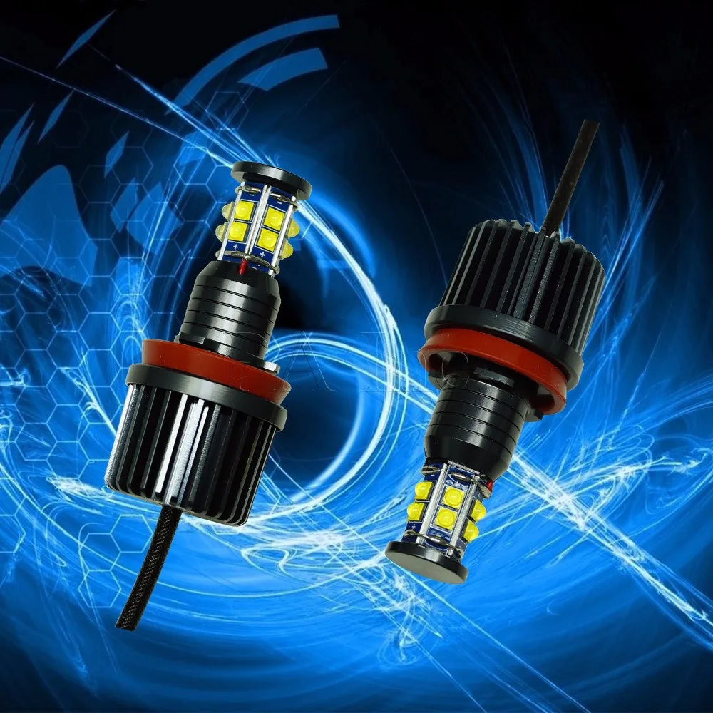 PA LED 2PCS x 120W H8 Lens XB D Angel Eyes LED Light For BMW Headlight ...