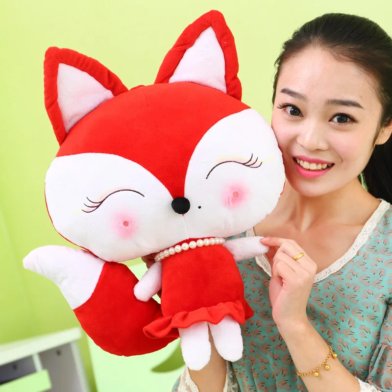 candice guo! super cute plush toy beauty necklace fox lovely dressed ...