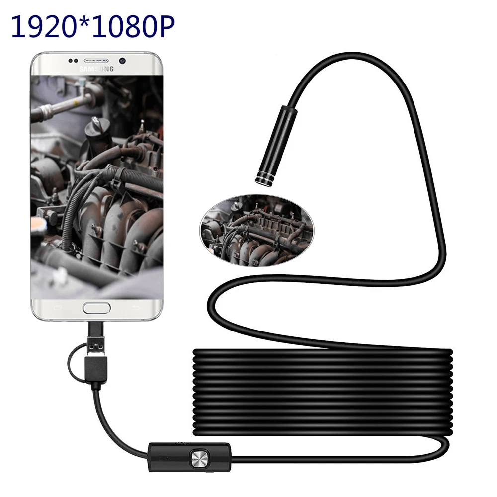 8mm Endoscope Camera 1080p Hd Usb Endoscope With 8 Led 1/2/5m Cable ...