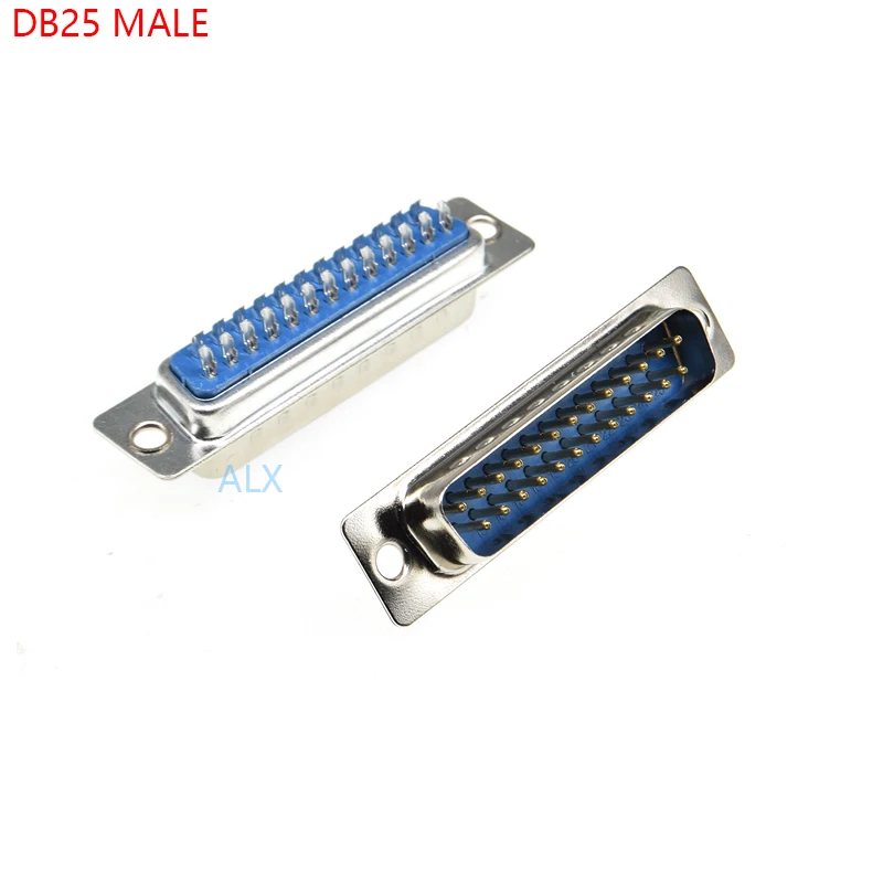 5pcs Db25 Male Pcb Mount Serial Port Connector Solder Type D-sub ...