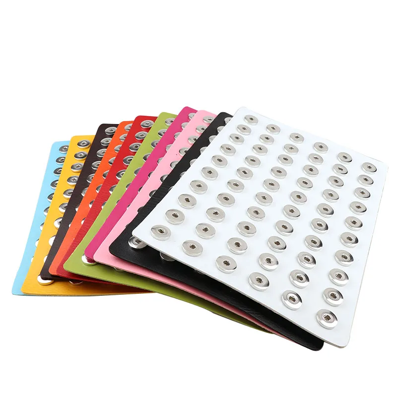 18mm 60pieces Snap Button Display Boards PU Leather Snap Display for ...