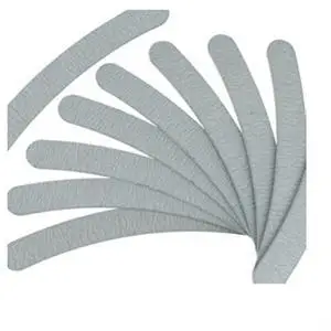 Sanding Curve 10 x Grey Nail Files emery board plastic Sandpaper nail ...