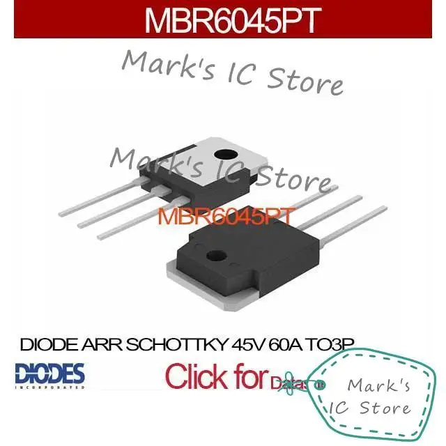 MBR6045PT ARR DIODO SCHOTTKY 45 V 60A TO3P MBR6045P 6045 MBR604 6045 P ...
