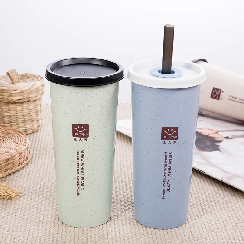 Water-Cup-Portable-Easy-Cup-Double-Cover-Cola-Coffee-Plastic-Travel ...