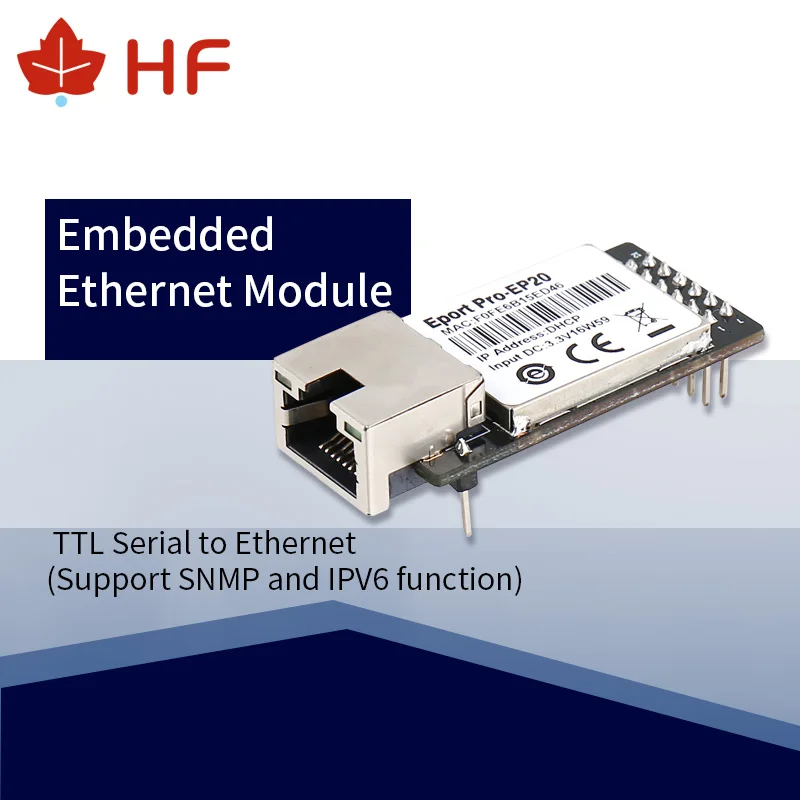 CE HF Eport Pro-EP20 Linux Network Server Port TTL Serial to Ethernet Embedded Module DHCP 3.3V ...