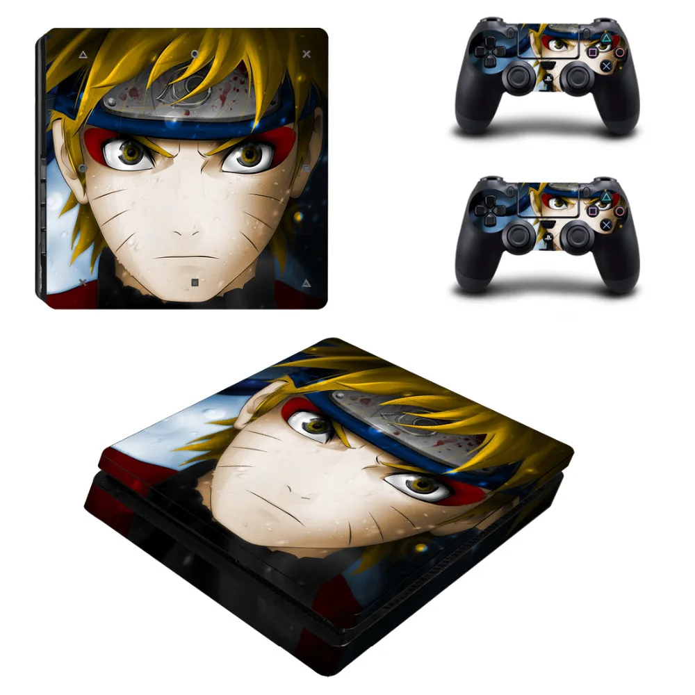 Naruto Anime PS4 Slim Skin Sticker for Console and 2 Controllers Vinyl ...