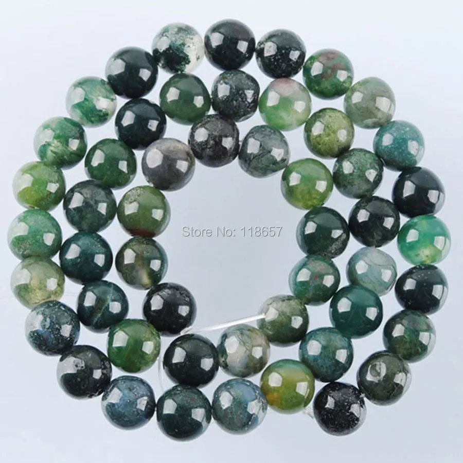 Natural Aquatic Agates 8mm Gem Stone Round Loose Beads Strand 15.5 ...