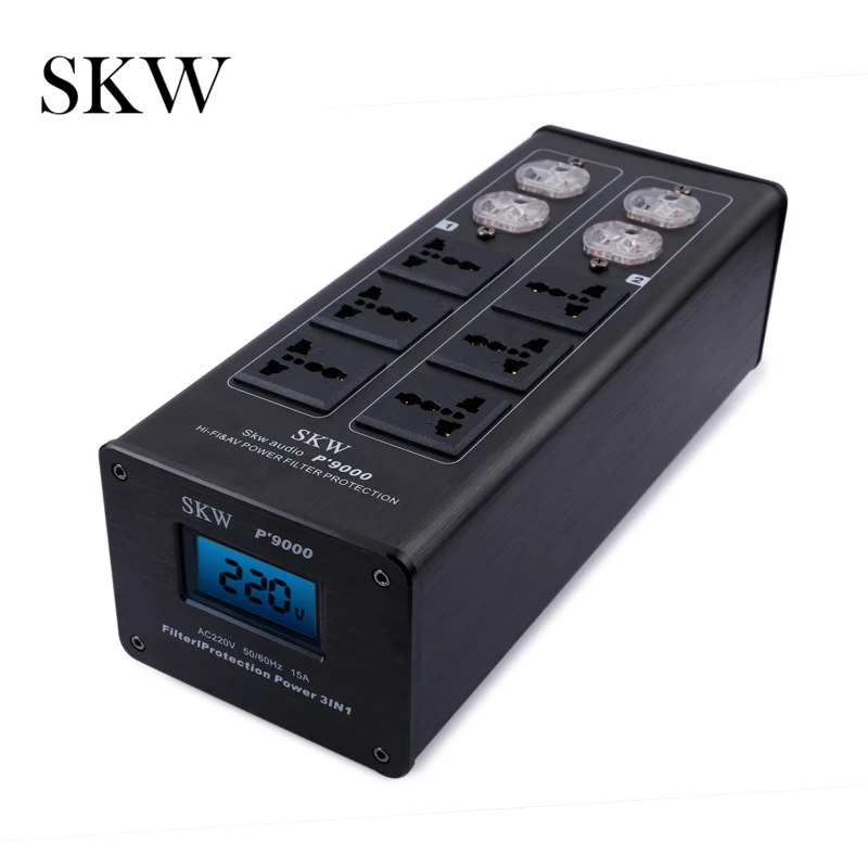 SKW 10 position Power Strip Electronic Socket 15A 50 60KHz theater ...