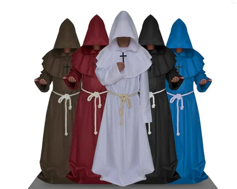 Medieval Monks Cosplay Costumes Shaman Switch Priest Robes Church ...