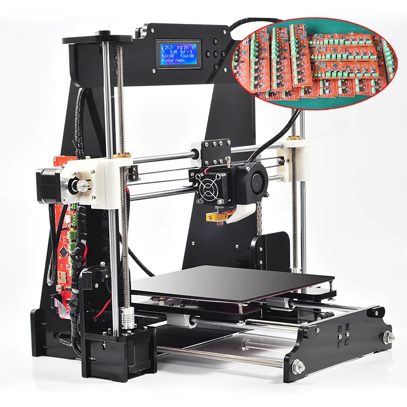 Купить Дешевый акриловые рама reprap prusa m-505 diy 3d принтер 3 г ...