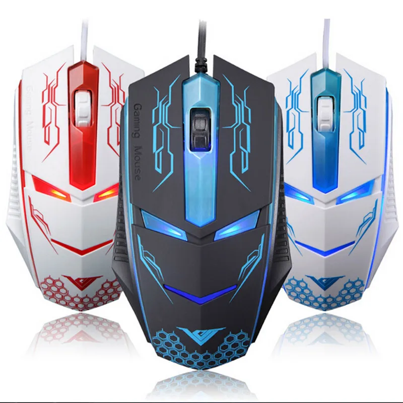 2016 New Gaming Mouse Cool Design Professional Iron Man shape Wired ...