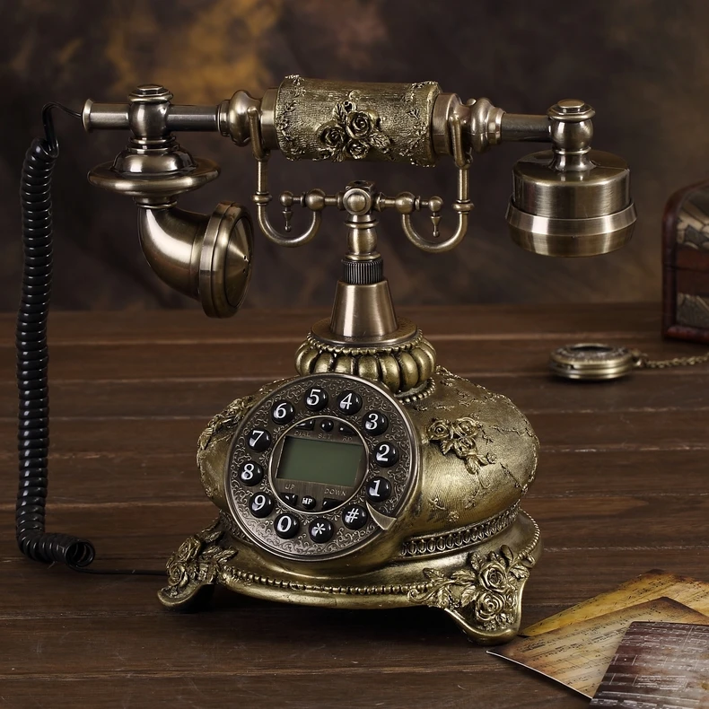 Identificador de llamadas con retroiluminación azul, teléfono rústico ...