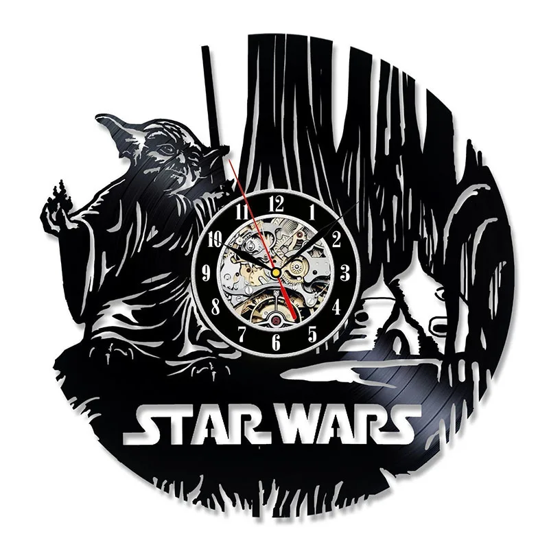 Star Wars Vinyl Record Wall Clock Best Gift LED with 7colors|Wall ...