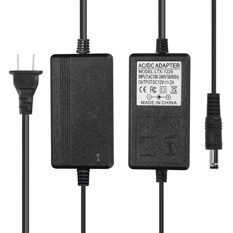 100pcs DC 12V 2A Power Adapter Supply 12V 2000mA AC Power Adapter US ...