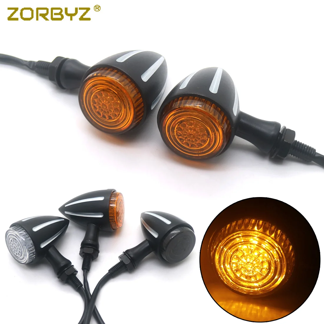 Bulbs, LEDs & HIDs 2X Universal Motorcycle Bullet LED Turn Signal ...