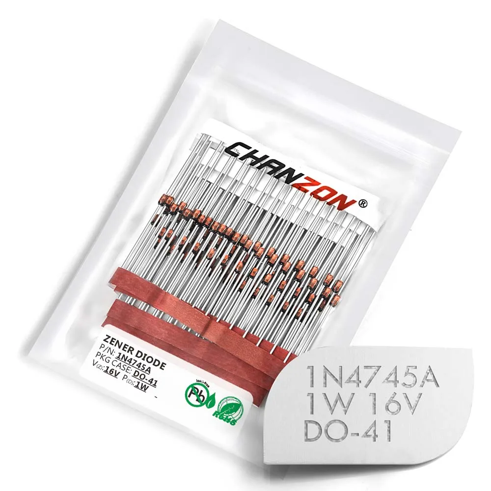50pcs 1N4745 1N4745A Zener Diode 1W 16V IN4745 Business & Industrial Diodes
