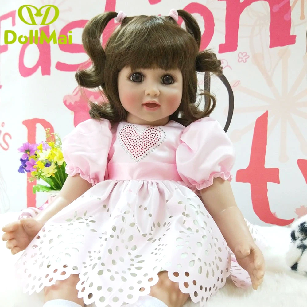 22-56cm-Reborn-babies-dolls-infant-princess-toddler-pink-dress-girl ...