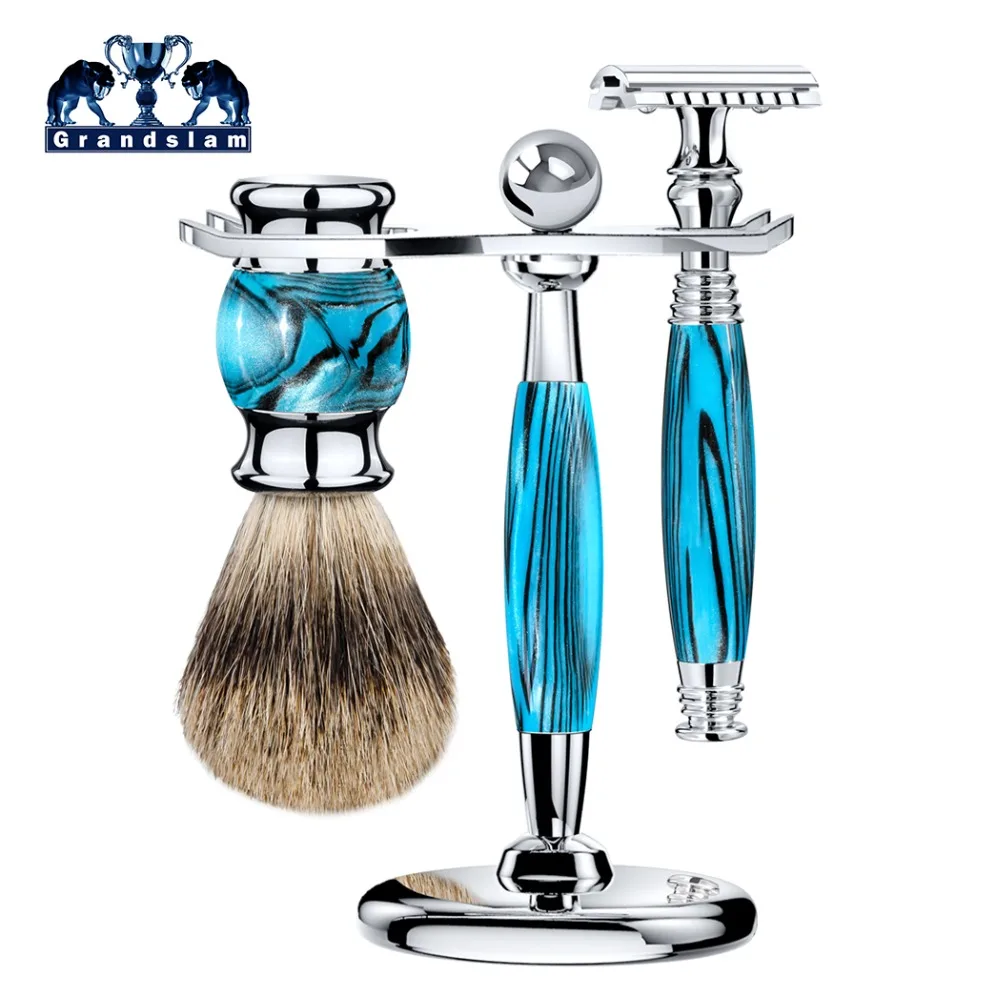Grandslam Doulbe Edge Manual Safety Razor Men Gift Kit Shaver Holder ...