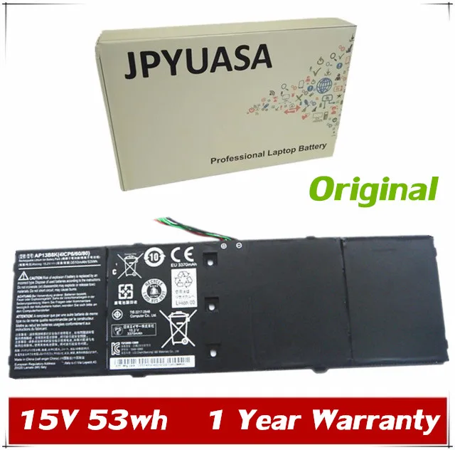 7XINbox 15V 53wh AP13B8K KT00403015 Laptop Battery For ACER R7 V5 V7 ...