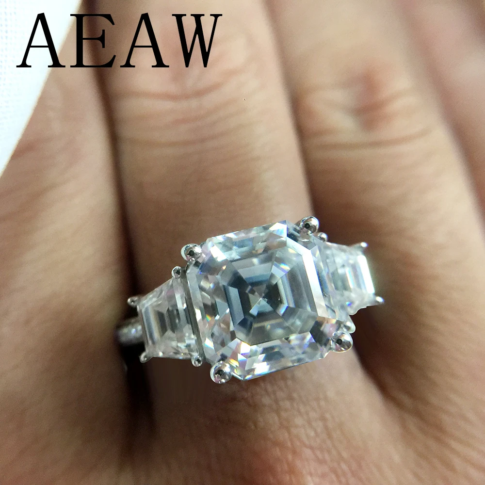 3 Carat Asscher Cut Diamond Engagement Rings