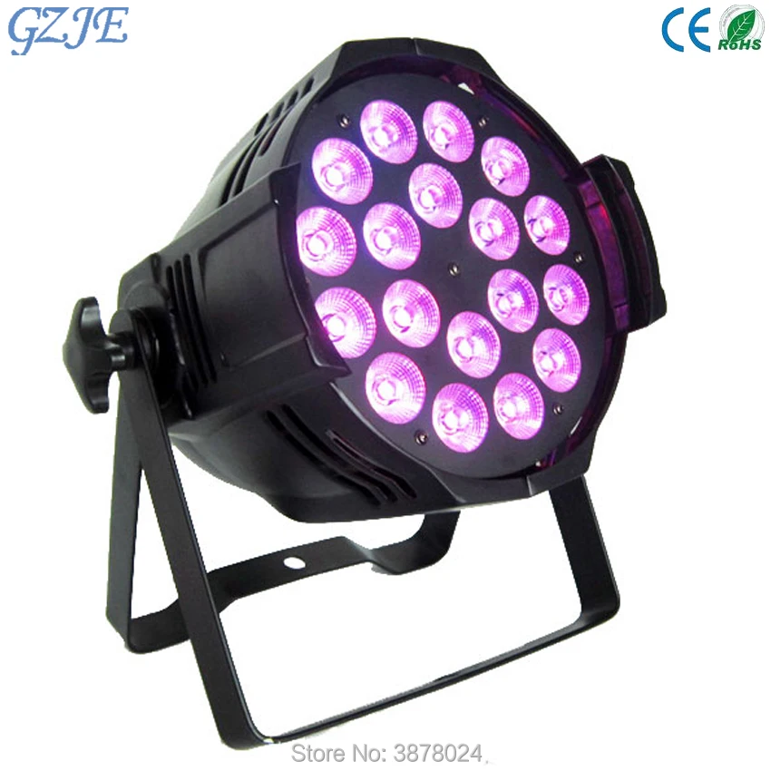 6 PCS/LOT Free shipping Par 18x12 W RGBW 4IN1 Led Light laser show ...