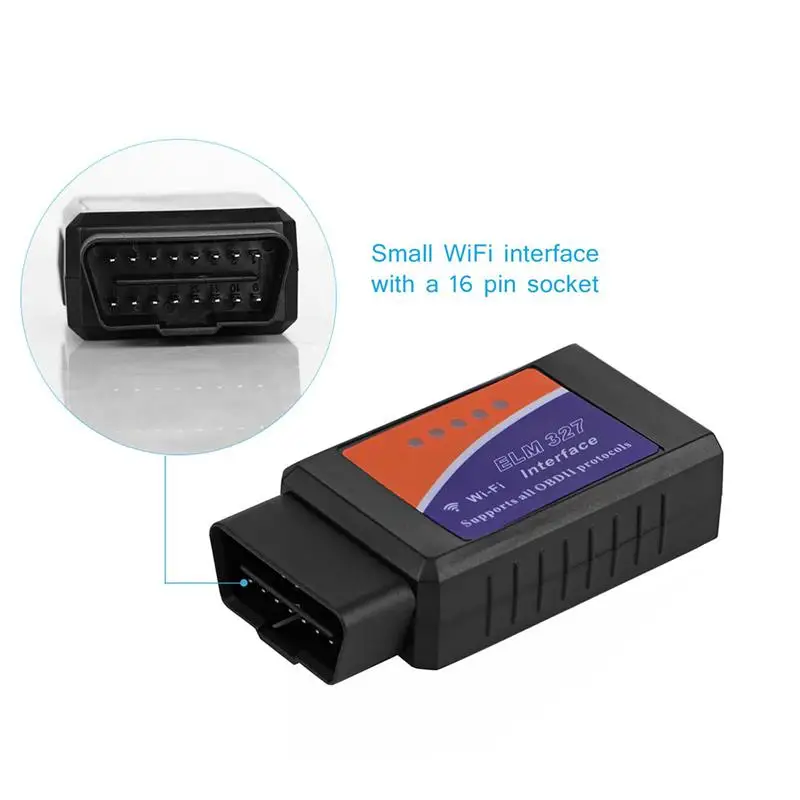 Super Mini ELM327 Wifi OBD2 OBDII Code Reader ELM 327 Auto Diagnostic ...