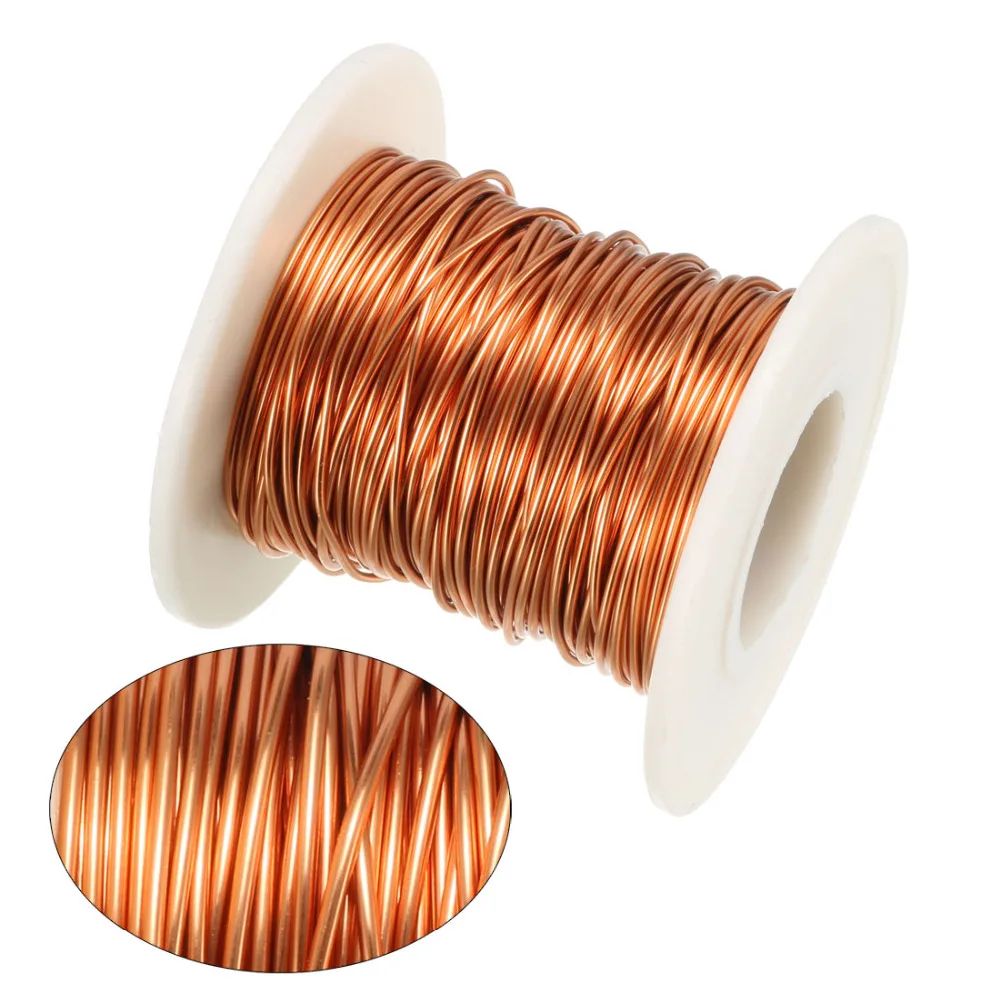 Uxcell alambre de cobre magnético, bobina de bobinado esmaltado de 0,8mm/1,0mm/1,1mm/1,2mm de ...
