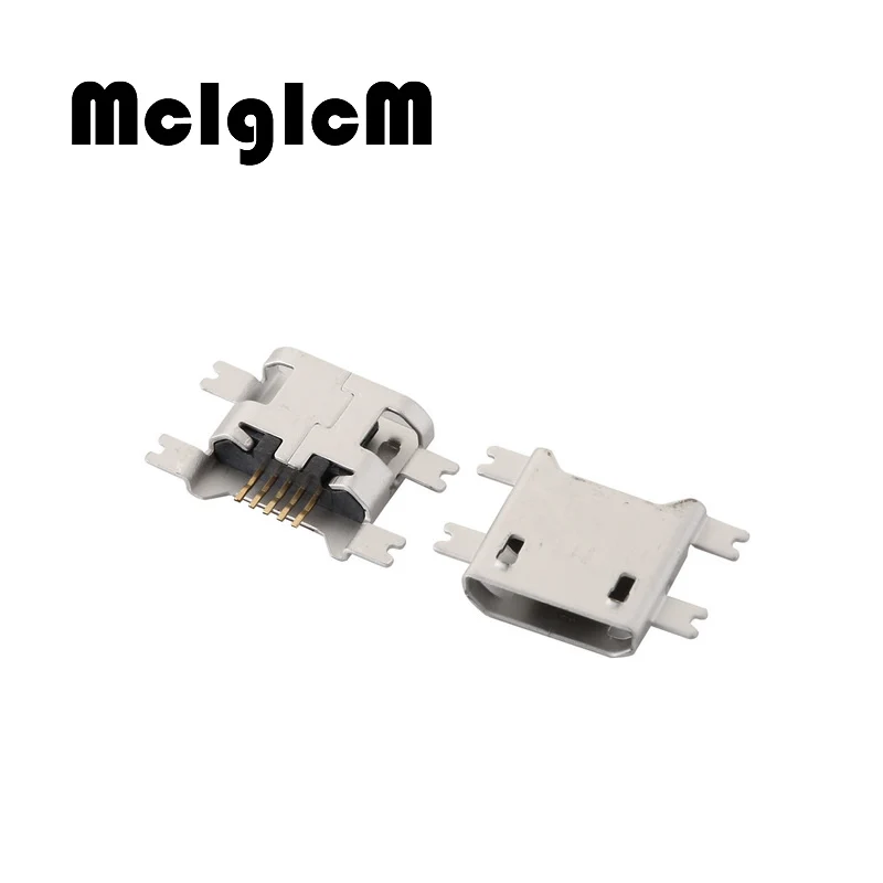 Conector Micro USB tipo B hembra para teléfono móvil, Conector Micro USB de 5 pines, toma de ...