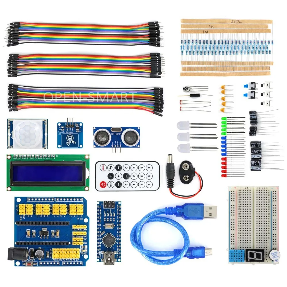 BreadBoard Kit with IO Expansion Board Ultrasonic Touch Human Infrared ...