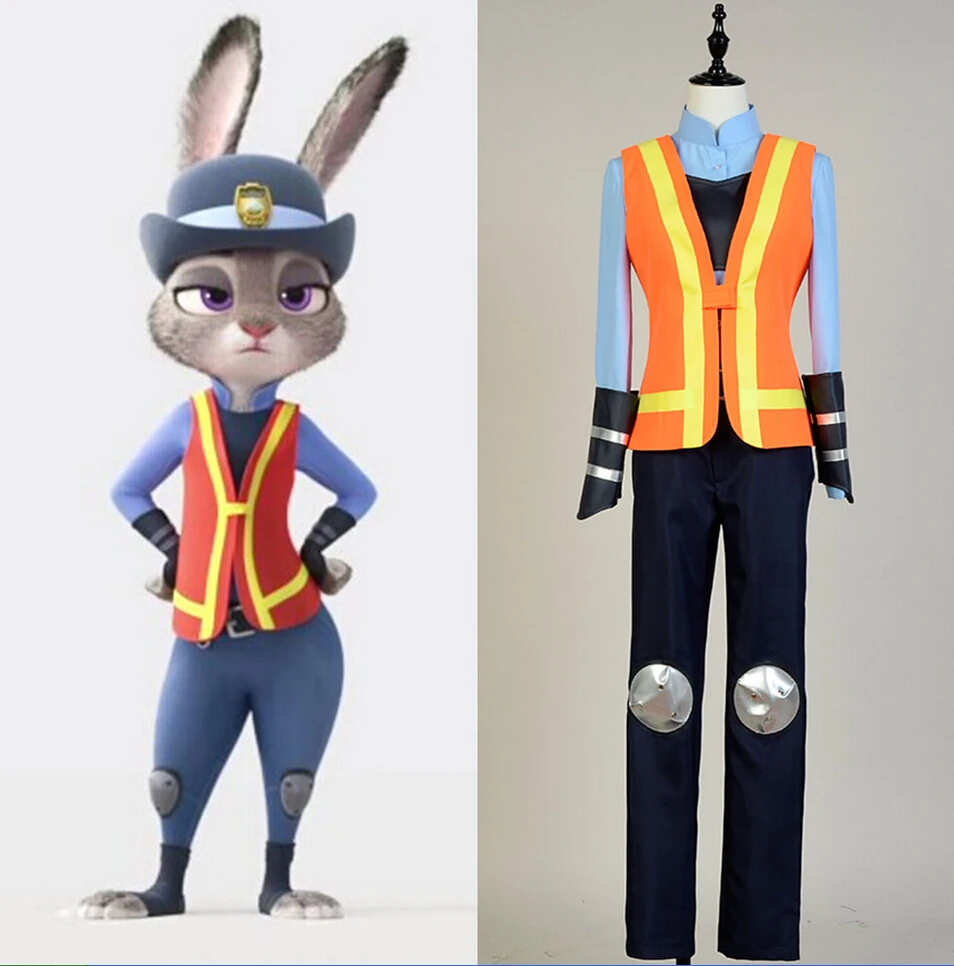 2016 New Movie Zootopia Rabbit Judy Traffic Police Halloween Party ...