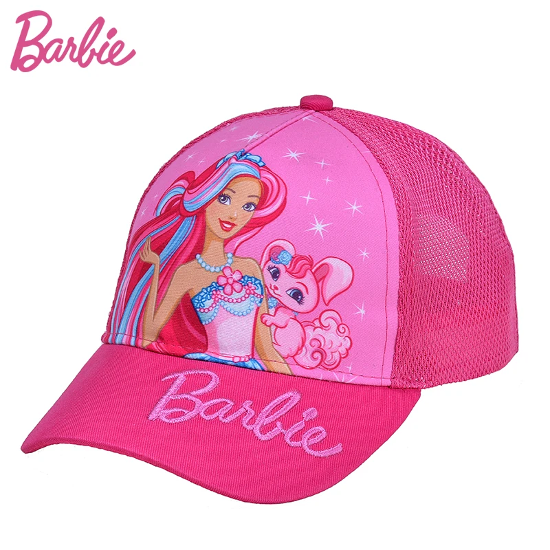 Barbie Kids Baseball Caps Summer Mesh Snapback Hats Children Adjustable ...