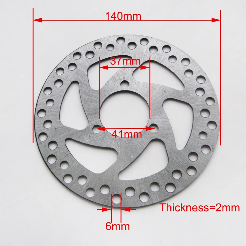 140mm 37mm Disc Brake Plate 3 Mounting Hole Electric Scooter E-bike ...