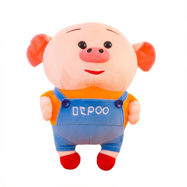 Pig Doll Figurine Net Red Cafe Mini ZHU XIAO PI Big Pig Plush Toys ...