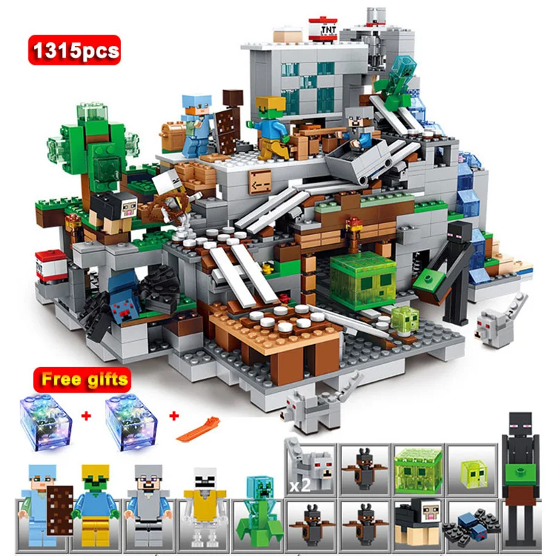 Light legoing My worlds minecraft set figures Mechanism Mountain Cave ...