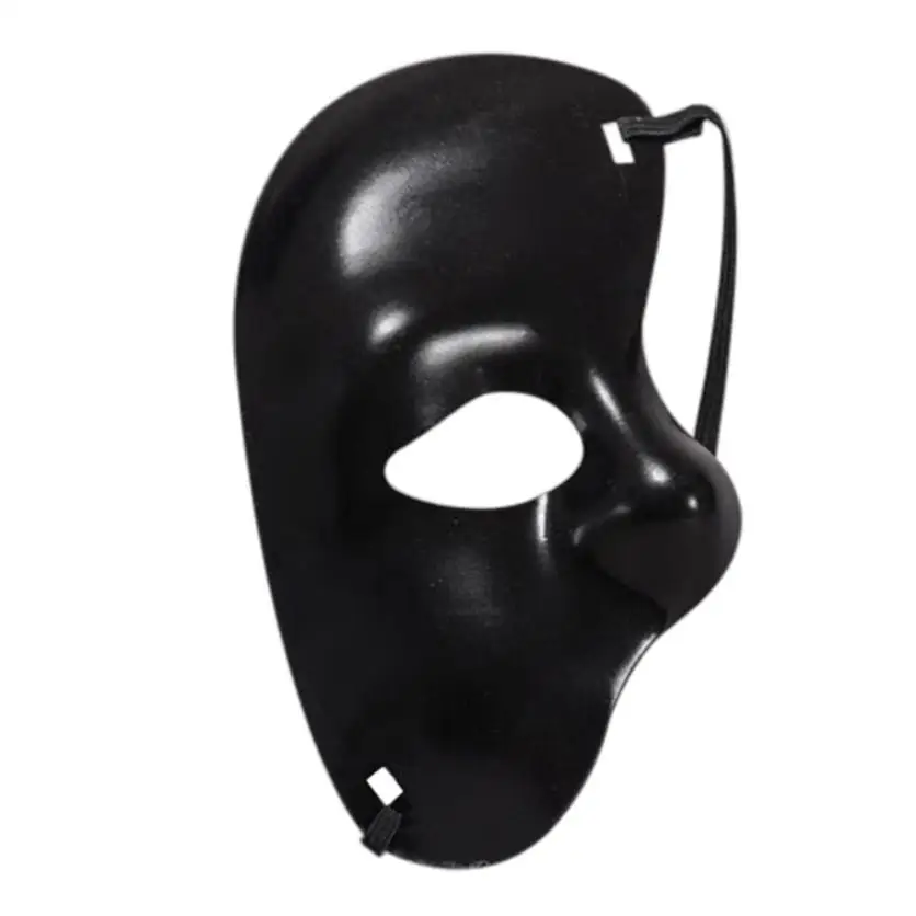 Adult Upper Half Face Mask Colorful Black and Other Colors Masquerade ...