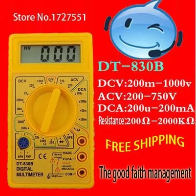 Hot Sale A Multimeter Dt830b With Beep Universal Table Digital ...