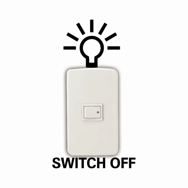 KG 265 Save Electricity Switch Off Light Switch Sticker Creative Lamp ...