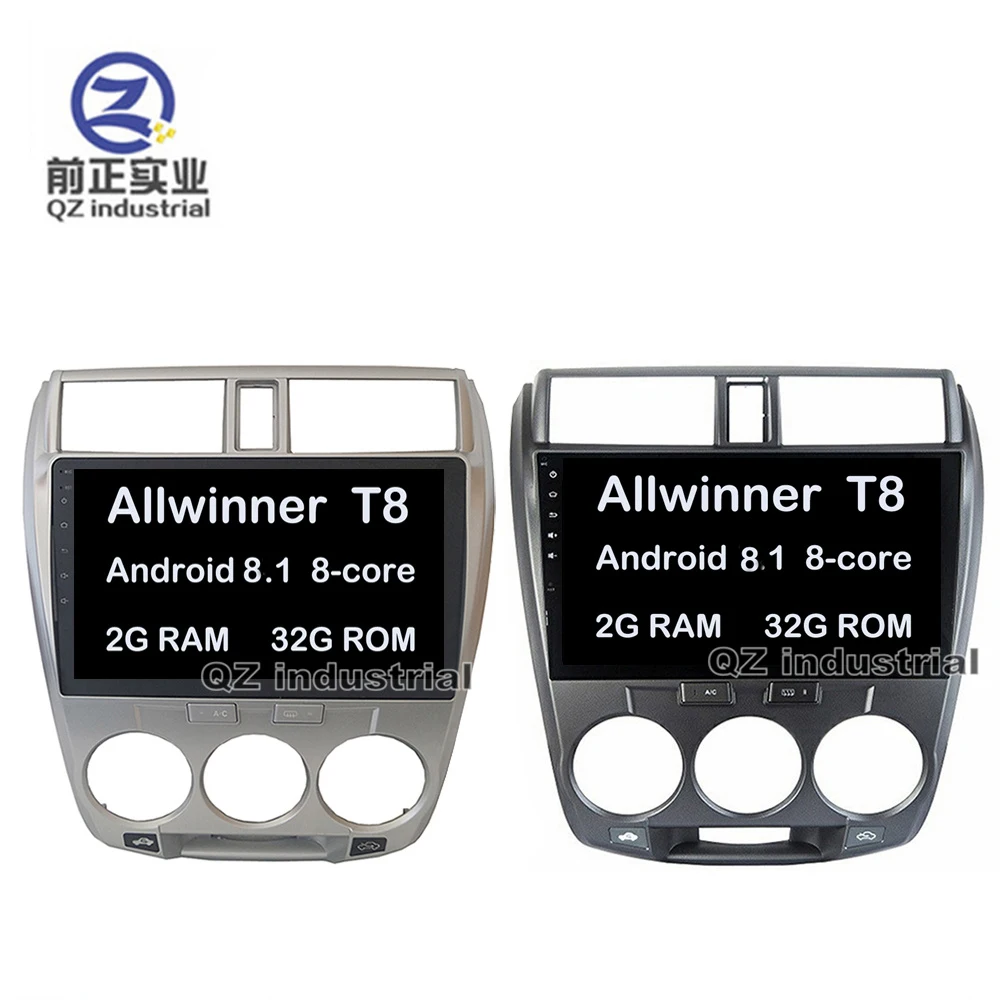 QZ industrial HD 10.2inch Android 8.1 T8 for Honda City Car DVD player ...