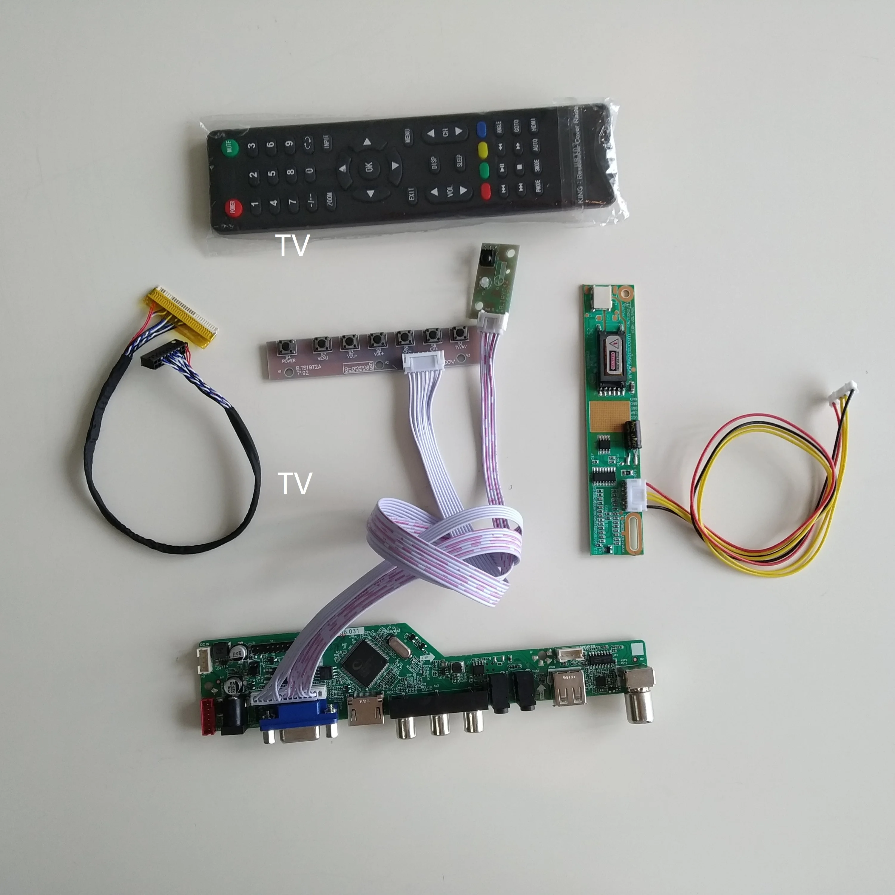 Lcd Led Audio Tv Usb Vga Av Controller Driver Board Display Kit For ...
