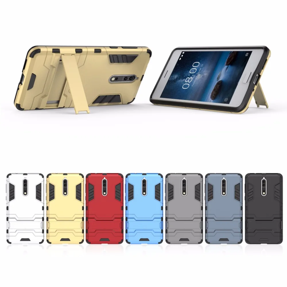 Dual Layer Phone Cases For Nokia 8 PC Silicone Hybrid Rugged Armor Back ...
