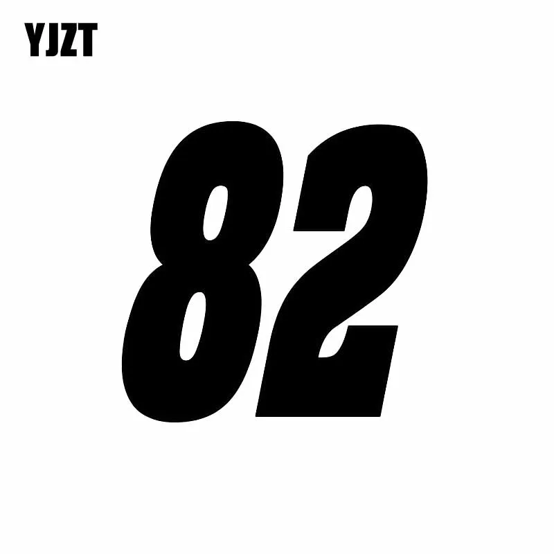 YJZT 15.5CM*15.3CM Fashion Number 82 Vinyl Car styling Car Sticker ...