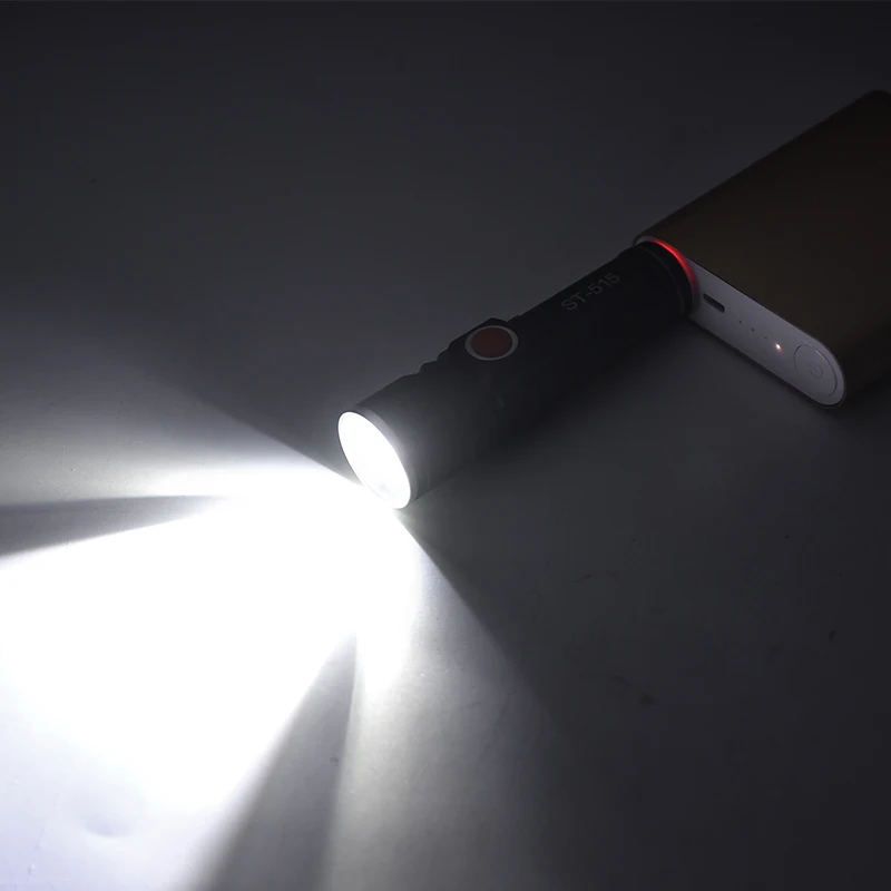 Probe Shiny St-515 Powerful Led Flashlight Rechargeable Usb Flashlight ...