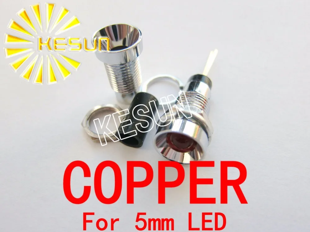 FREE SHIPPING 10PCS x Copper 5mm LED Holder Socket for F5 Round Head ...