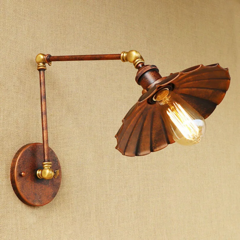 Loft Industrial Wall Lamp Long Arm Retractable Vintage Wall Light ...