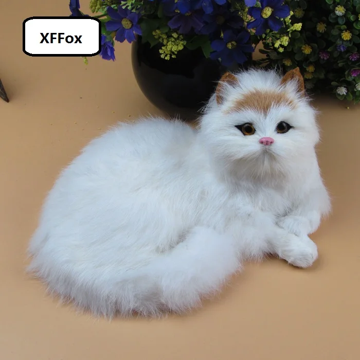 Купить Новый реальной жизни лежа левой кошка модель пластик и Мех ...