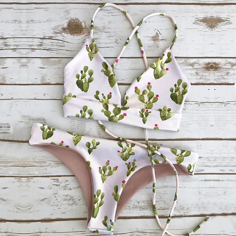 New Push Up Brazilian Bikini Set Sexy Printed Bikinis Women Swimwear